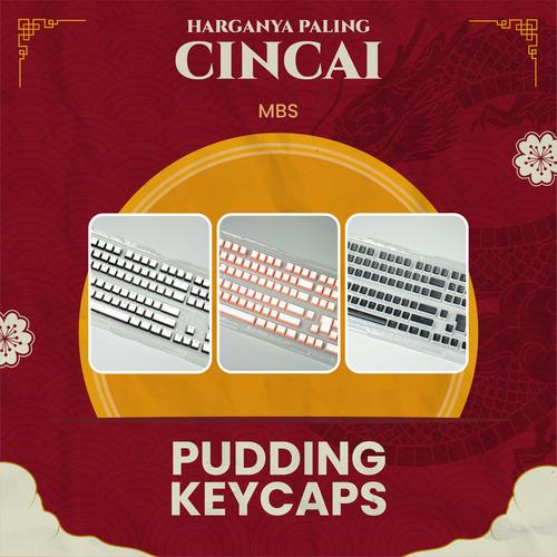 Jual MBS Pudding Keycap OEM Profile - Mechanical Keyboard - White ...