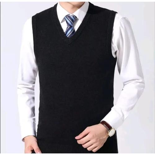 Jual Vest Rajut Pria Korean Style V Neck Atasan Rompi Knit Cowok M-XXL ...