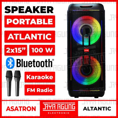 Jual Speaker Portable 15 Inch Double Woofer Bluetooth 2x15 ASATRON ...