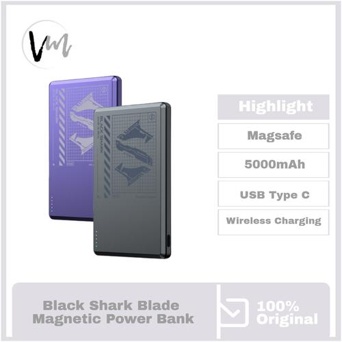 Jual Black Shark Magnetic Power Bank Magsafe 5000mAh Wireless Charging ...