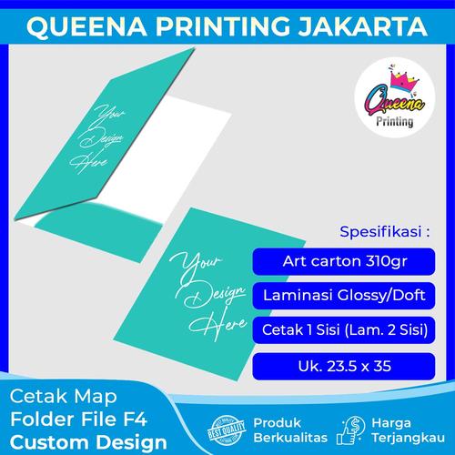 Jual Cetak Map Folder F4 | Custom Desain | Uk. 23 x 35 | Glossy / Doft ...
