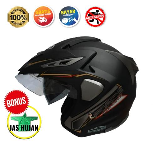 Promo Helm Half Face Double Visor SNI Pria Wanita Dewasa FORCE Anti ...