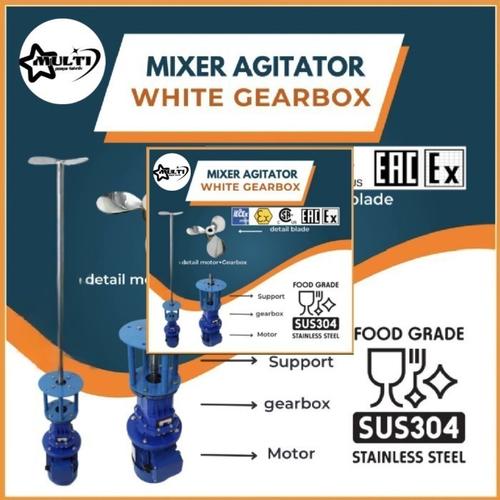 Jual Agitator Mixer Kimia SS304 0.75KW 1HP 3 Phase 2 Pole With Gearbox ...