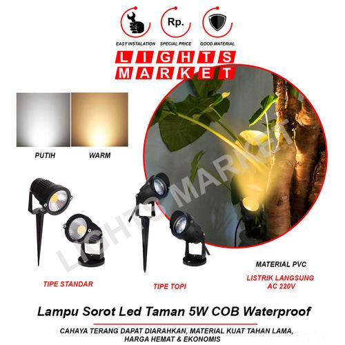 Jual Lampu LED Outdoor Taman 5W Sorot Spotlight 5 Watt IP66 Waterproof ...