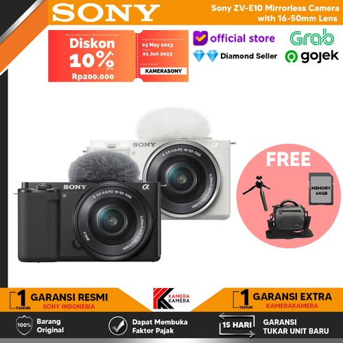 Promo Sony ZV E10 Sony ZVE10 Mirrorless Camera Kit 16-50mm - Garansi ...
