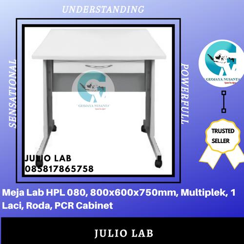 Jual Meja Lab HPL 080, 800x600x750mm, Multiplek, 1 Laci, Roda, PCR ...