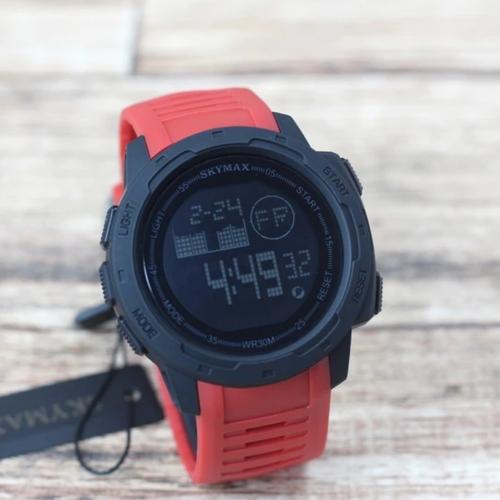 Jual Jam tangan sport anti air skymax 2021 tali merah digital water ...