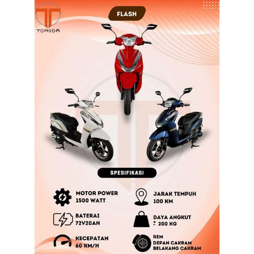 Jual Sepeda Motor Listrik TOMIDA FLASH U winfly Electric Tomida SNI ...