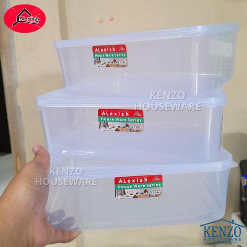 Jual Wadah Toples 3500 ML Snack Bening Plastik Container Food Segi ...