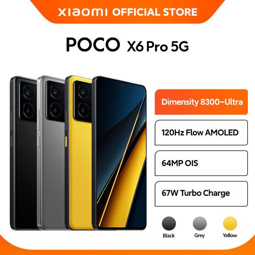 Promo Official POCO X6 Pro 5G | Dimensity 8300-Ultra 120Hz FIow AMOLED 67W T - Black, 12+512G ...