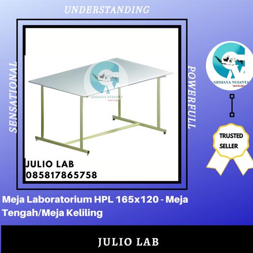 Jual Meja Laboratorium HPL 165x120 - Meja Tengah/Meja Keliling - Kab ...