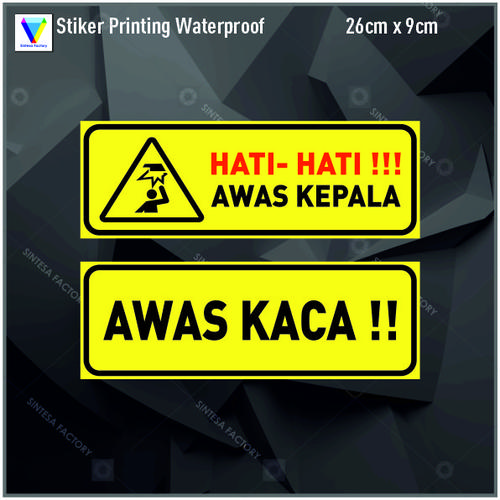 Jual P23 Stiker Awas Kepala Stiker Awas Kaca Stiker Printing - AWAS ...