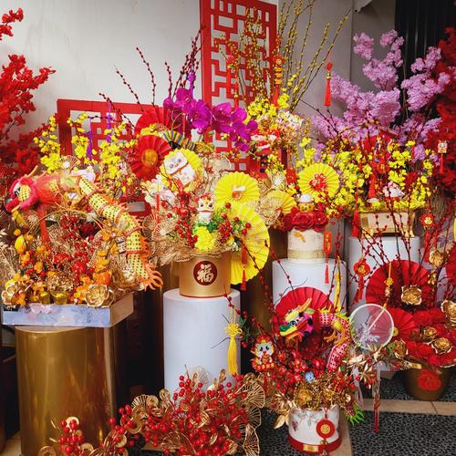 Jual Bunga Dekorasi Imlek Kering Pussi Willow Pot Pajang Meja SJ Store ...
