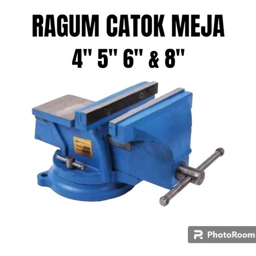 Jual Ragum Catok Meja Besi Bench Vise Fixed Non Swivel 4 5 6 & 8 Inch ...
