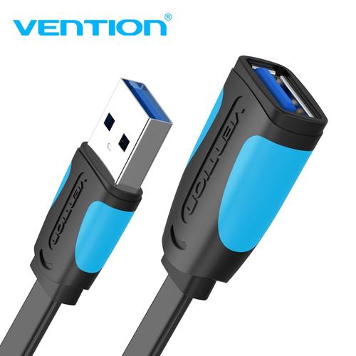 Promo VENTION Flat USB 3.0 Extension Cable Black - VAS-A13 - 2M - Kota ...