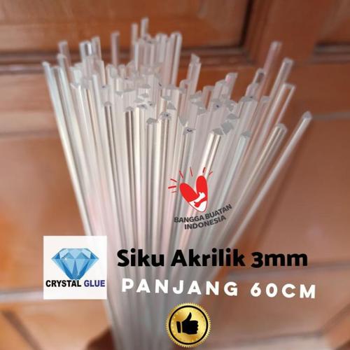 Jual Siku akrilik 3mm panjang 60cm, siku penguat sambungan tebal 3mm ...