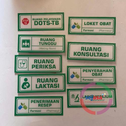 Jual Nama Ruang Klinik Minimalis Siap Pakai, Papan Nama Ruangan Akrilik ...