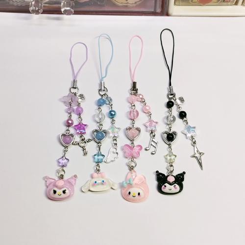 Jual Beads Keychain Gantungan Manik Crystal Craft - pink my melody ...