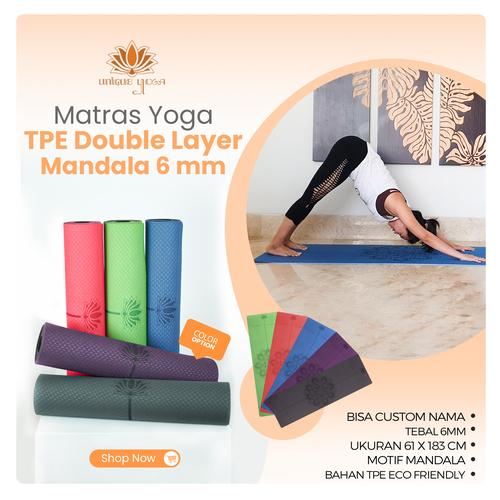 Jual Matras Yoga Motif Mandala / Yoga Mat TPE 6mm Mandala Bisa Custom ...