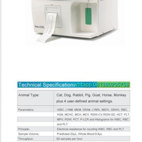 Jual HEMATOLOGY VET HEWAN PHOTOMETER HEWAN JUGA ADA - Kota Bekasi ...