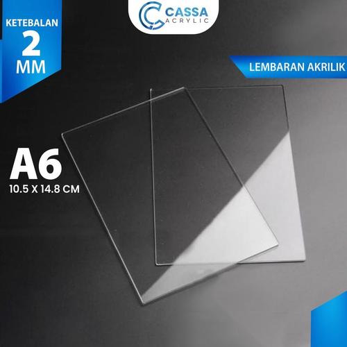 Jual CASSA AKRILIK LEMBARAN A6 2MM / ACRYLIC SHEET / AKRILIK BENING ...
