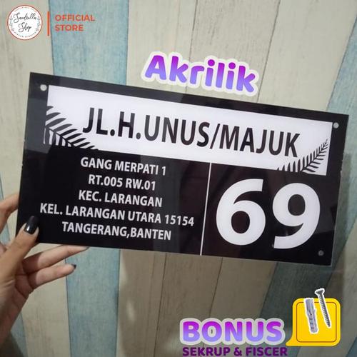 Jual Custom Nomor Rumah Akrilik Alamat Nomer Rumah Acrylic Minimalis ...