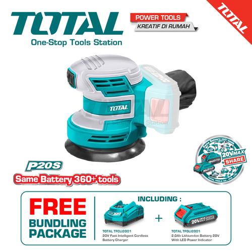 Promo TOTAL LITHIUM-ION RANDOM ORBIT SANDER/MESIN AMPLAS BULAT ...