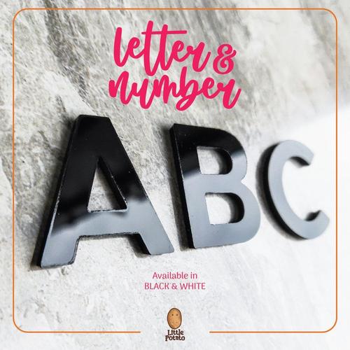 Jual Huruf Timbul Akrilik Full Custom (Acrylic Letter) Hitam/Putih ...