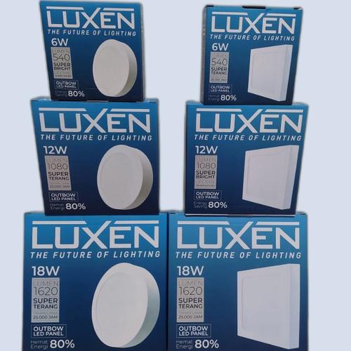 Jual LUXEN LED DOWNLIGHT OUTBOW BULAT DAN KOTAK CAHAYA PUTIH 6500K - OB ...