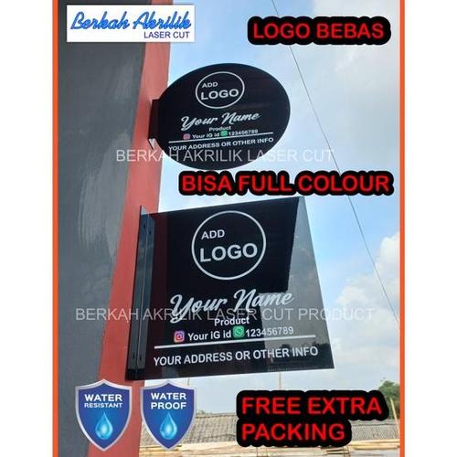 Jual signage akrilik - custom desain sendiri - sign board akrilik ...