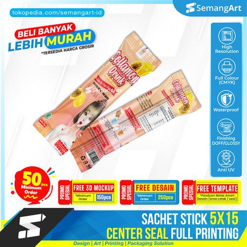 Jual Kemasan Sachet 5x15 Full Printing Saset Stick Gula Cair Cetak ...
