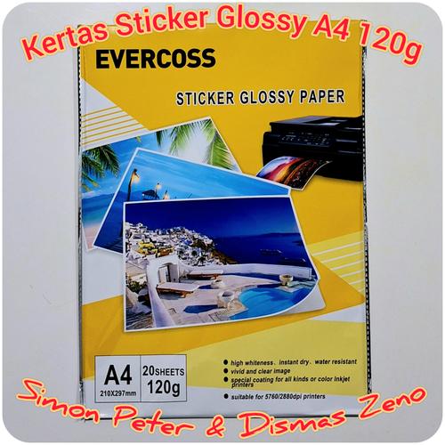 Jual Glossy Photo Sticker A4 Kertas Stiker Foto Mengkilap utk Cetak ...