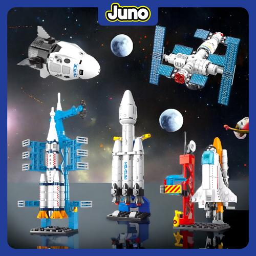 Promo JUNO Nano Block Brick Rocket Kotak Pesawat Ulang-alik Peluncuran ...
