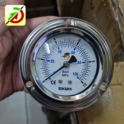 Jual Preasure gauge 10 mpa skon / manometer gauge 100 bar 2,5" drat 1/4 ...