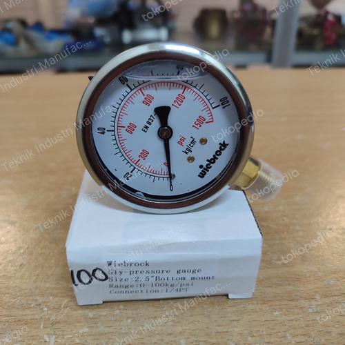Jual Manometer Pressure Gauge Stainless Raket /21/2" inch /1500 Psi ...