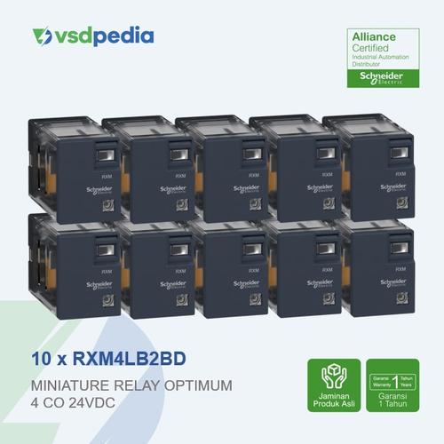 Promo SCHNEIDER MINIATURE RELAY OPTIMUM 4 CO 24 VDC AND RXM4LB2BD x 10 ...