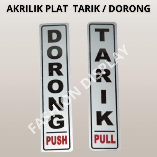 Jual Plat Lambang Sign Tulisan Tanda Rambu Dorong Atau Tarik Pvc ...