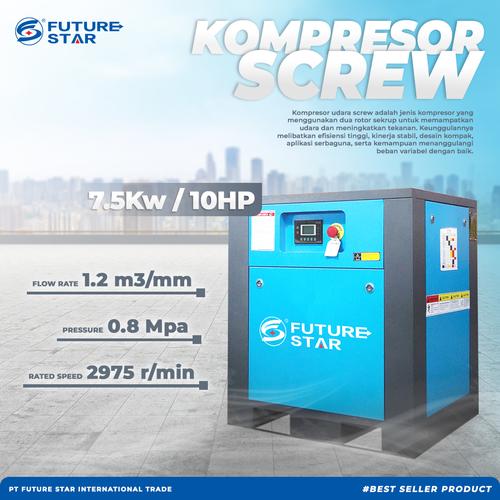 Promo Future Star Kompresor Angin Screw 10 HP Screw Air Compressor - 10HP, 8 BAR Cicil 0% 3x ...