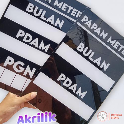 Promo Papan Meteran PAM PLN GAS Acrylic Sign Board Signage Akrilik ...