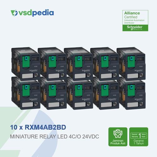 Promo SCHNEIDER MINIATURE RELAY LED 4C/O 24VDC RXM4AB2BD x 10 Cicil 0% ...