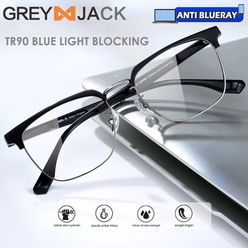 Promo Grey Jack Kacamata Antiradiasi Blueray Model Kotak Style Korean ...