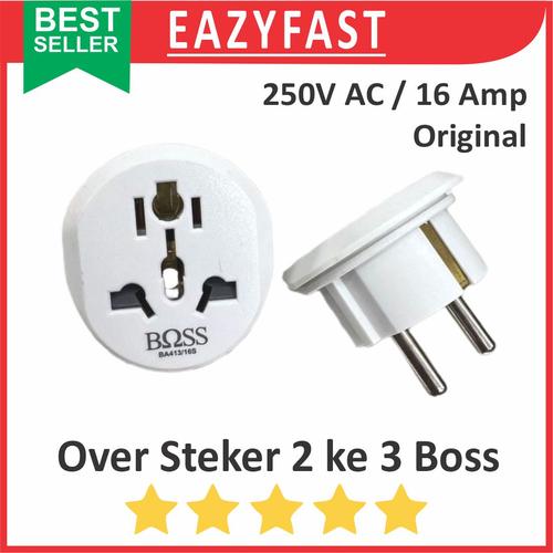 Jual Over Steker AC Boss 2 ke to 3 Adapter Converter Sambungan ...