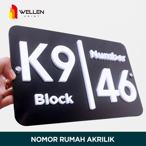 Jual WELLEN PRINT - Nomor Rumah Acrylic Papan Alamat Rumah Akrilik 2 mm ...