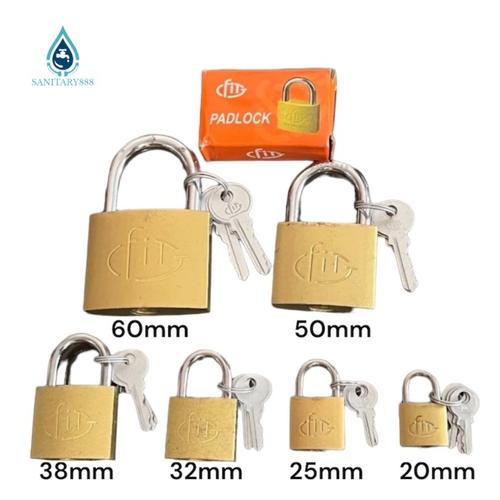 Jual GEMBOK MAS KUNING FIT 20mm 25mm 30mm 40mm 50mm 60mm PADLOCK ...