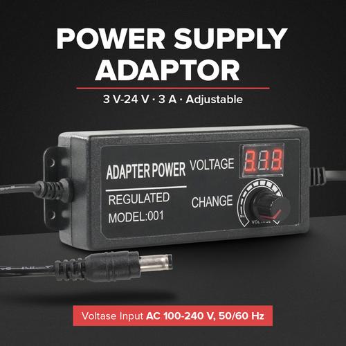 Jual Voltage Divider Variable Power Supply Adaptor AC to DC 3V-24V 3A ...