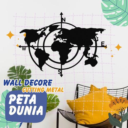 Jual SEHARI JADI - HIASAN DINDING PETA DUNIA CUTTING PVC/AESTHETIC - Kab. Cilacap - decoraunion ...