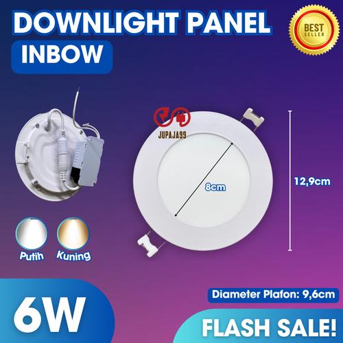 Jual Lampu LED Panel 6Watt Inbow / IB Panel Bulat Kotak (pilih varian ...