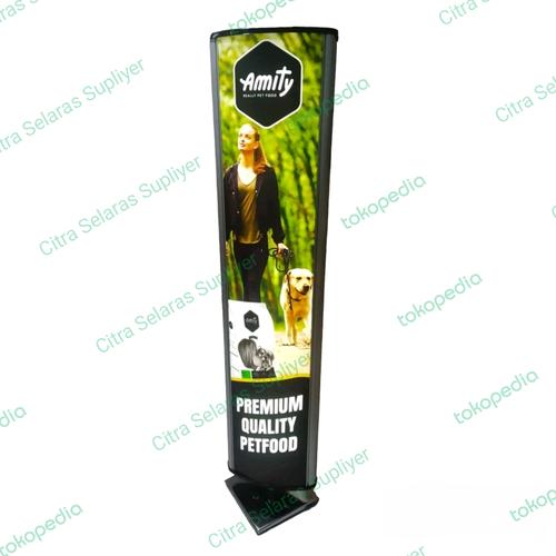 Jual Rotary Light Box Banner Stand Standing - 35 X 120 - Jakarta Barat ...