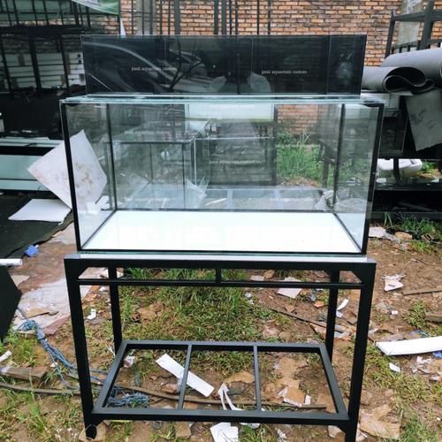 Jual aquarium 80x40x40 8mm dan top filter kaca reben dan rak - Kab ...