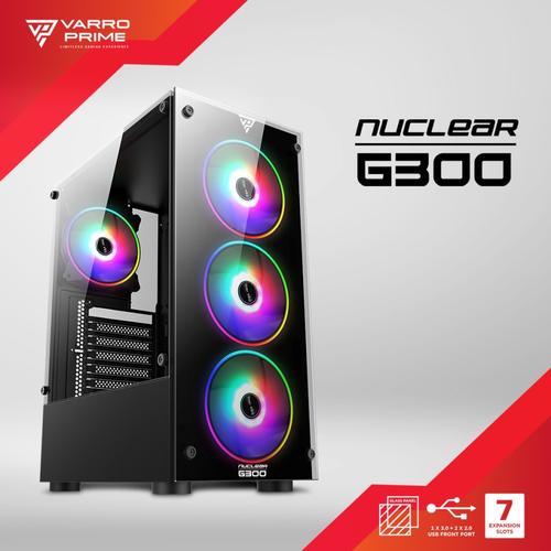 Jual CASING GAMING VARRO PRIME NUCLEAR G300 + 3 FAN RGB - Putih - Kota ...
